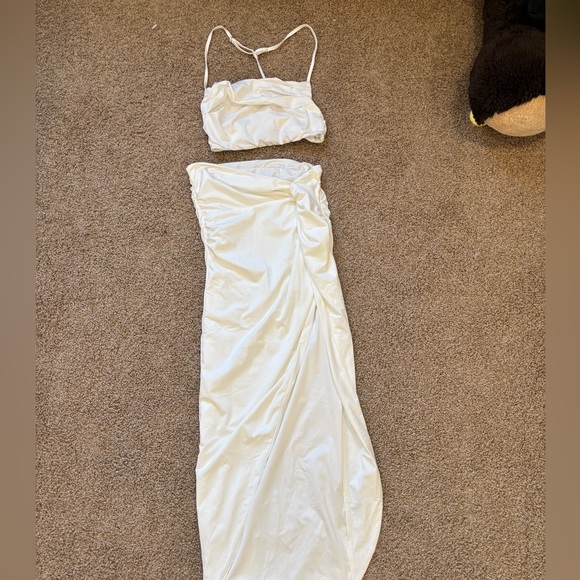 Tops | Elegant White Twopiece Set | Poshmark